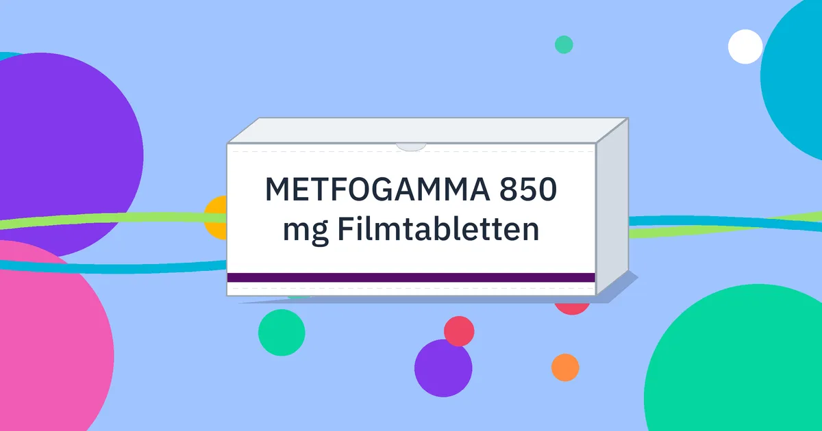 Symbolbild: Packung mit der Aufschrift METFOGAMMA 850 mg Filmtabletten (PZN 00255355) – Verfügbarkeit und Bezug in Apotheken in Frankfurt am Main