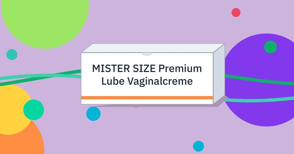Symbolbild: Packung mit der Aufschrift MISTER SIZE Premium Lube Vaginalcreme (PZN 19671760) – Verfügbarkeit und Bezug in Apotheken in Frankfurt am Main