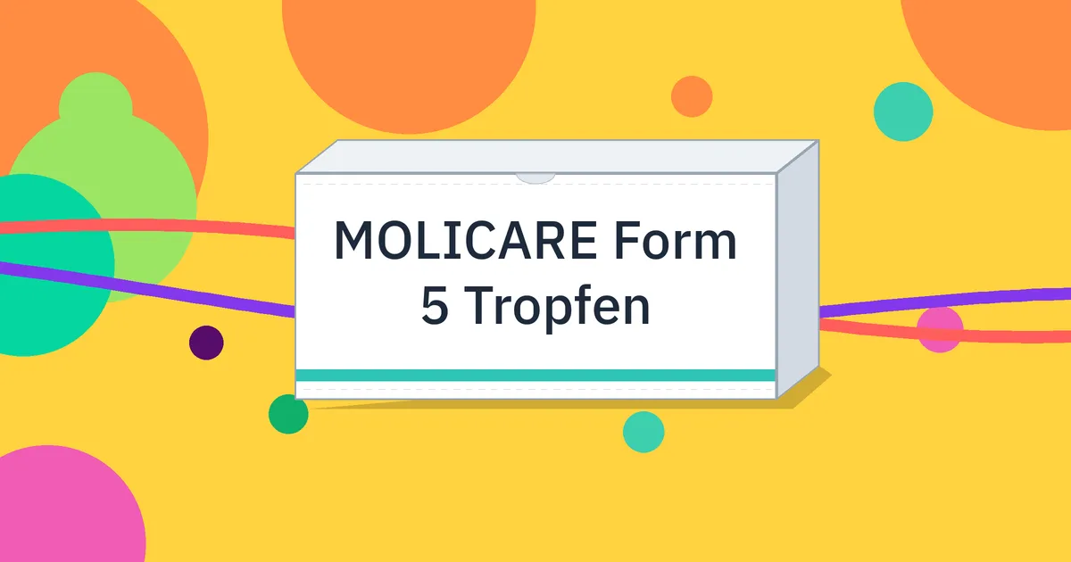 Symbolbild: Packung mit der Aufschrift MOLICARE Form 5 Tropfen (PZN 17633755) – Verfügbarkeit und Bezug in Apotheken in Frankfurt am Main