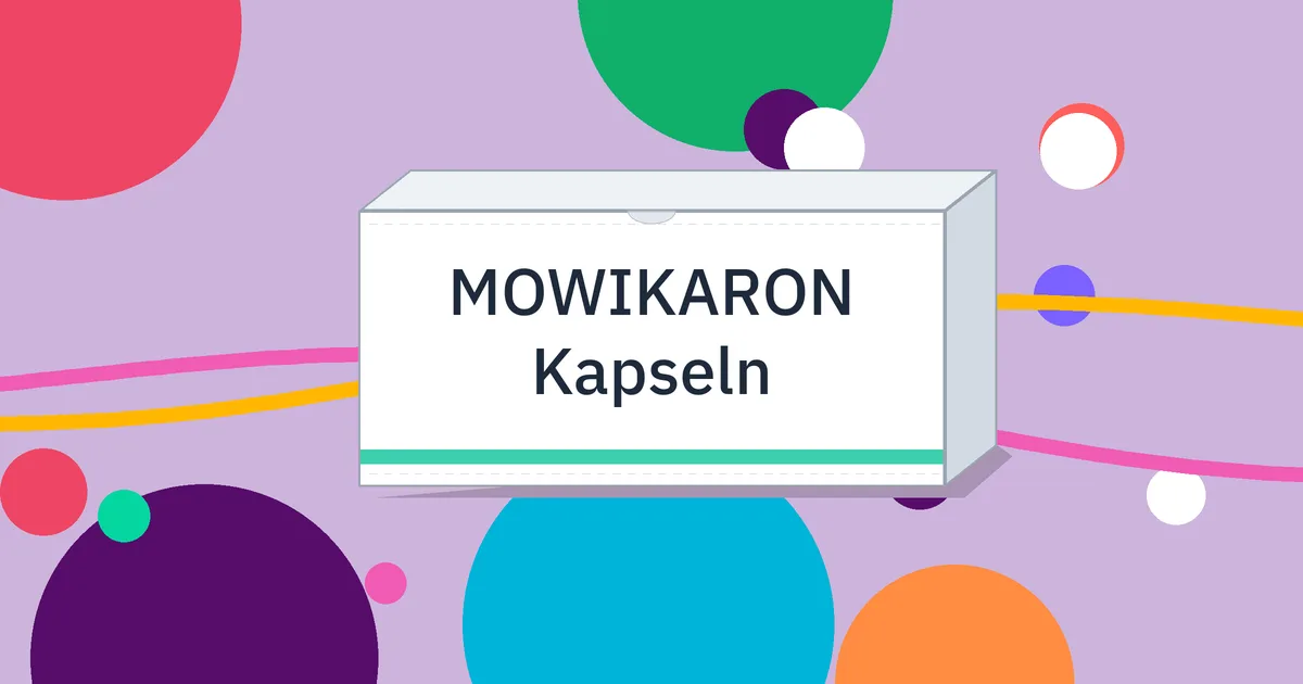 Symbolbild: Packung mit der Aufschrift MOWIKARON Kapseln (PZN 14215359) – Verfügbarkeit und Bezug in Apotheken in Frankfurt am Main