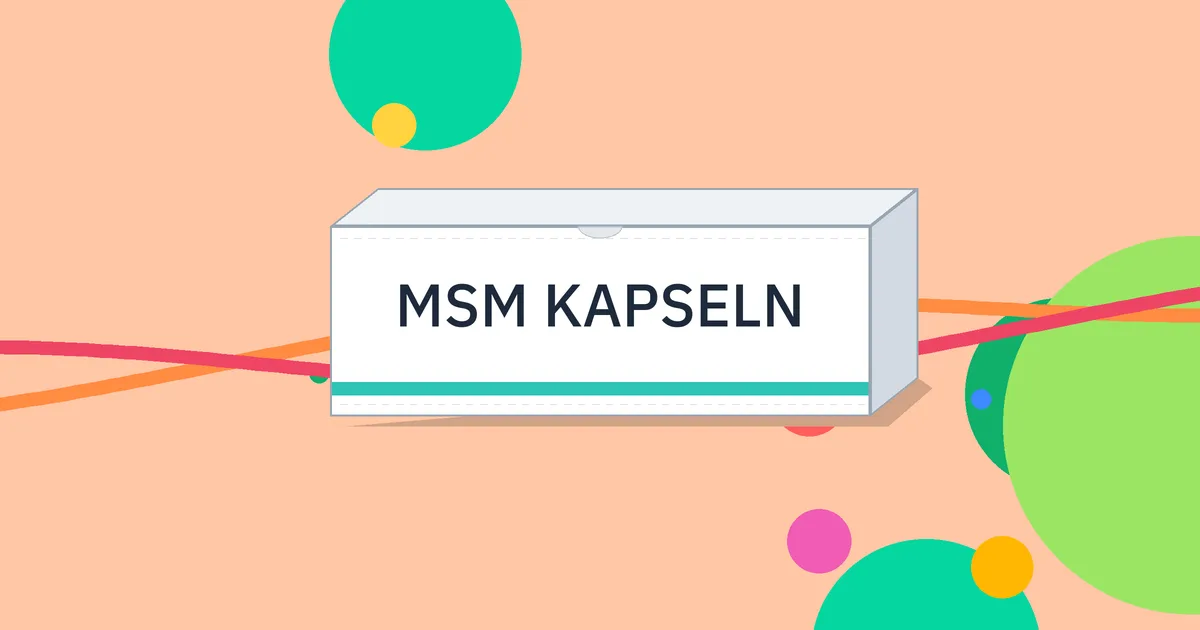 Symbolbild: Packung mit der Aufschrift MSM KAPSELN (PZN 14117616) – Verfügbarkeit und Bezug in Apotheken in Frankfurt am Main