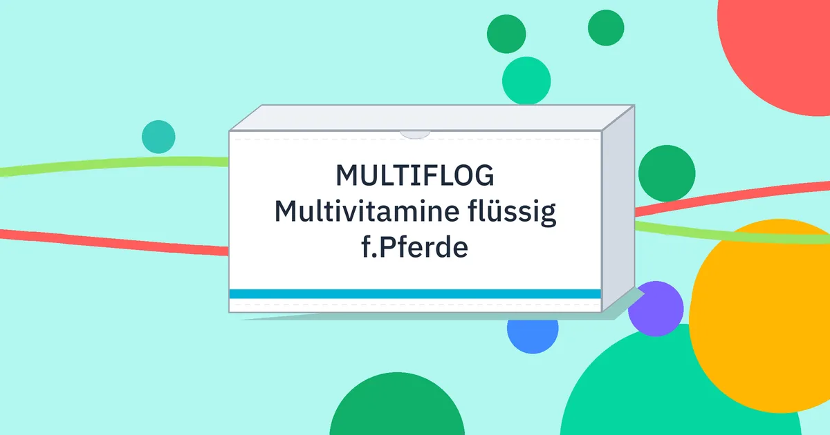 Symbolbild: Packung mit der Aufschrift MULTIFLOG Multivitamine flüssig f.Pferde (PZN 17397912) – Verfügbarkeit und Bezug in Apotheken in Frankfurt am Main