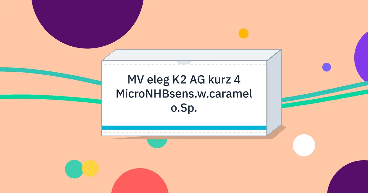 Symbolbild: Packung mit der Aufschrift MV eleg K2 AG kurz 4 MicroNHBsens.w.caramel o.Sp. (PZN 16069778) – Verfügbarkeit und Bezug in Apotheken in Frankfurt am Main