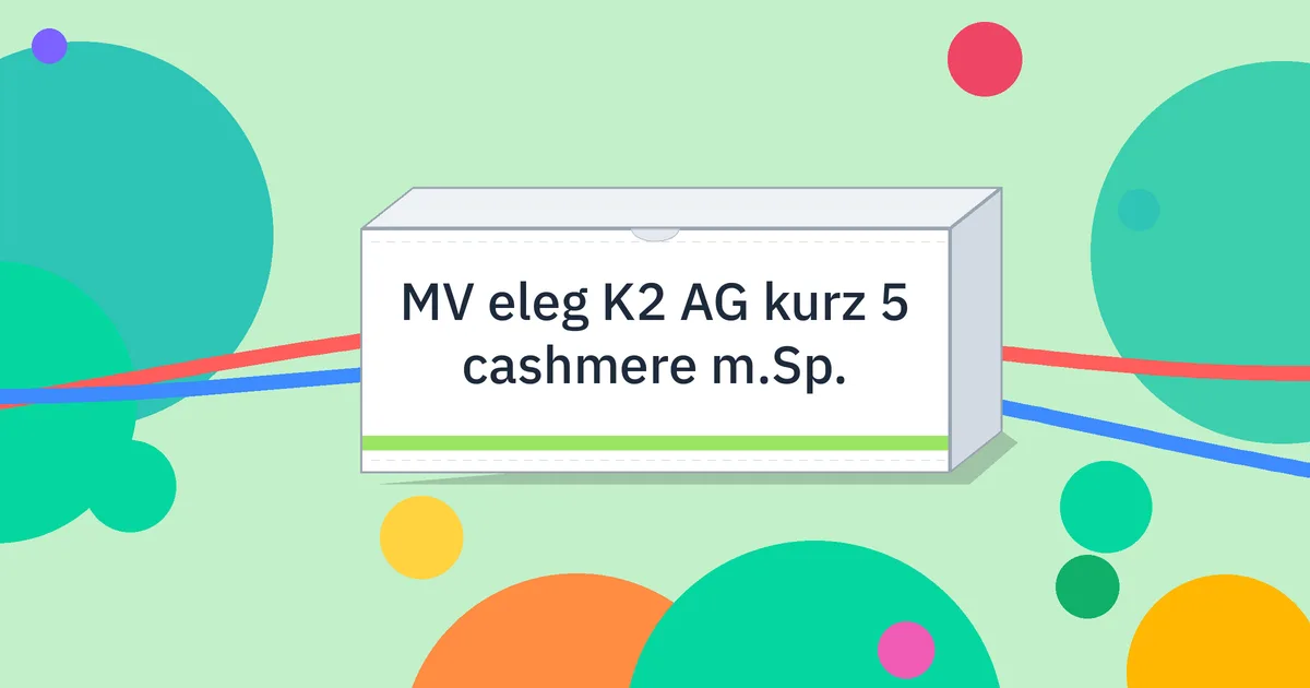 Symbolbild: Packung mit der Aufschrift MV eleg K2 AG kurz 5 cashmere m.Sp. (PZN 15284144) – Verfügbarkeit und Bezug in Apotheken in Frankfurt am Main