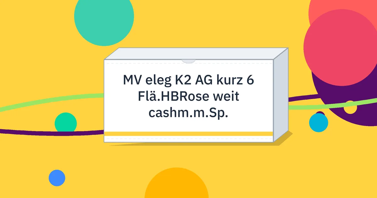 Symbolbild: Packung mit der Aufschrift MV eleg K2 AG kurz 6 Flä.HBRose weit cashm.m.Sp. (PZN 15705640) – Verfügbarkeit und Bezug in Apotheken in Frankfurt am Main