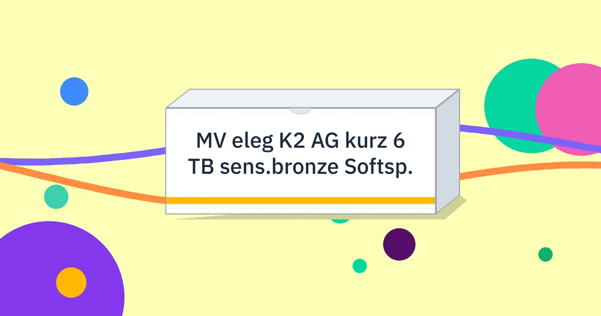 Symbolbild: Packung mit der Aufschrift MV eleg K2 AG kurz 6 TB sens.bronze Softsp. (PZN 14716647) – Verfügbarkeit und Bezug in Apotheken in Frankfurt am Main