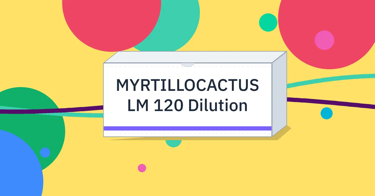 Symbolbild: Packung mit der Aufschrift MYRTILLOCACTUS LM 120 Dilution (PZN 13613342) – Verfügbarkeit und Bezug in Apotheken in Frankfurt am Main