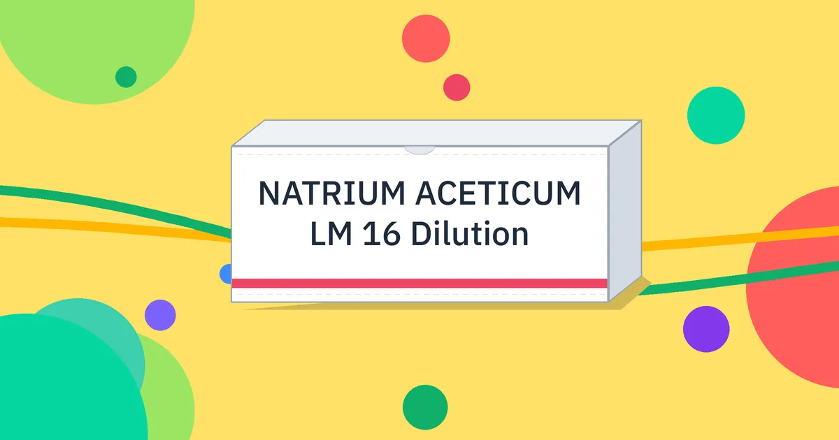 Symbolbild: Packung mit der Aufschrift NATRIUM ACETICUM LM 16 Dilution (PZN 12958984) – Verfügbarkeit und Bezug in Apotheken in Frankfurt am Main