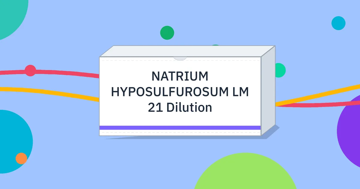 Symbolbild: Packung mit der Aufschrift NATRIUM HYPOSULFUROSUM LM 21 Dilution (PZN 12964016) – Verfügbarkeit und Bezug in Apotheken in Frankfurt am Main