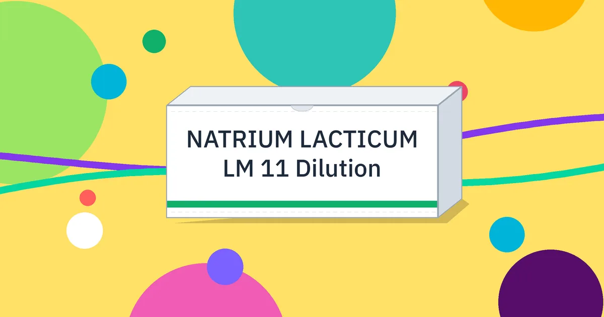 Symbolbild: Packung mit der Aufschrift NATRIUM LACTICUM LM 11 Dilution (PZN 12964803) – Verfügbarkeit und Bezug in Apotheken in Frankfurt am Main