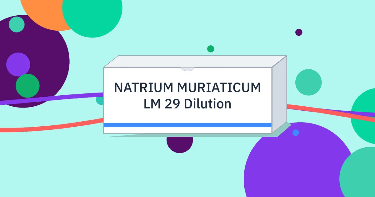 Symbolbild: Packung mit der Aufschrift NATRIUM MURIATICUM LM 29 Dilution (PZN 12965429) – Verfügbarkeit und Bezug in Apotheken in Frankfurt am Main