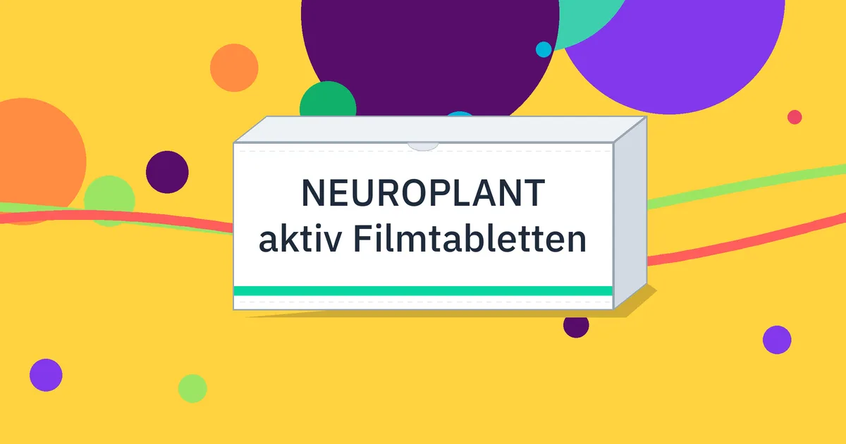 Symbolbild: Packung mit der Aufschrift NEUROPLANT aktiv Filmtabletten (PZN 07751991) – Verfügbarkeit und Bezug in Apotheken in Frankfurt am Main