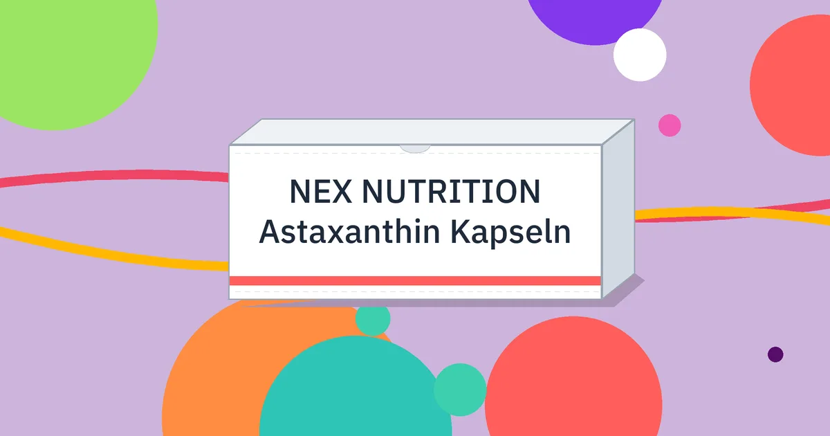 Symbolbild: Packung mit der Aufschrift NEX NUTRITION Astaxanthin Kapseln (PZN 11589935) – Verfügbarkeit und Bezug in Apotheken in Frankfurt am Main