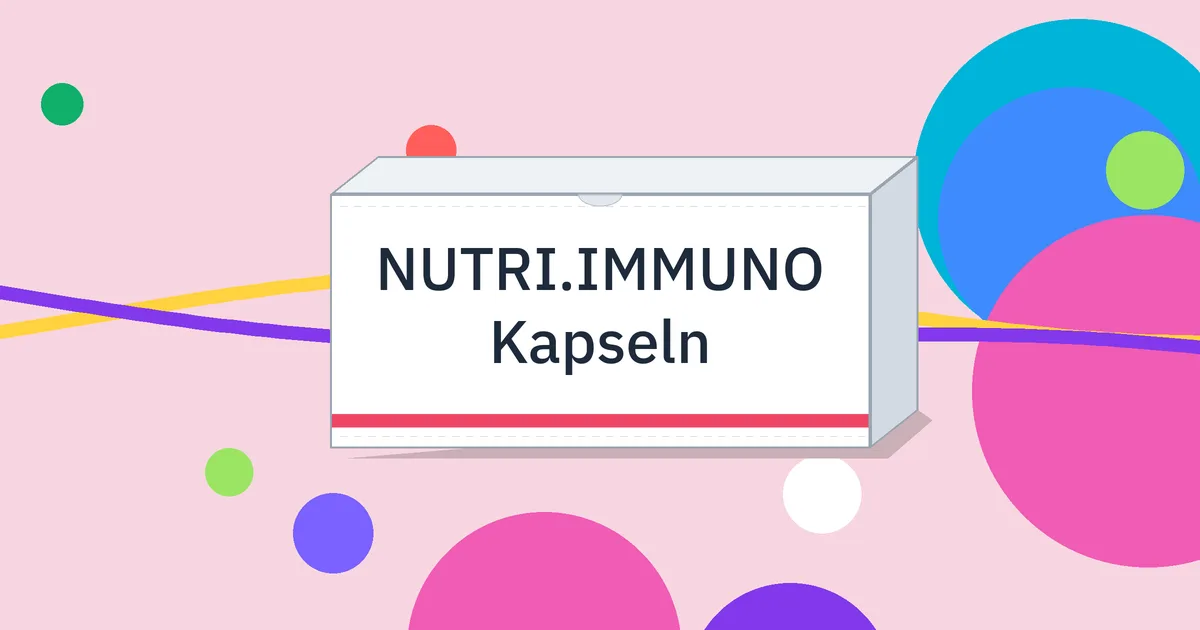 Symbolbild: Packung mit der Aufschrift NUTRI.IMMUNO Kapseln (PZN 18352277) – Verfügbarkeit und Bezug in Apotheken in Frankfurt am Main