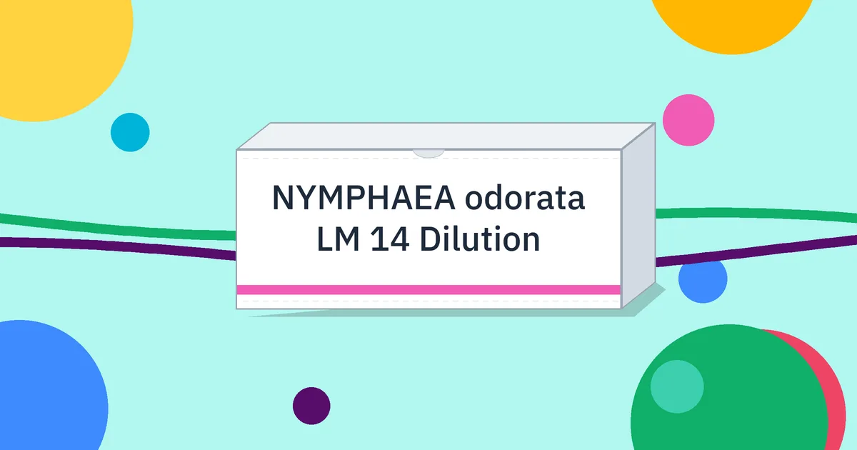 Symbolbild: Packung mit der Aufschrift NYMPHAEA odorata LM 14 Dilution (PZN 13621465) – Verfügbarkeit und Bezug in Apotheken in Frankfurt am Main