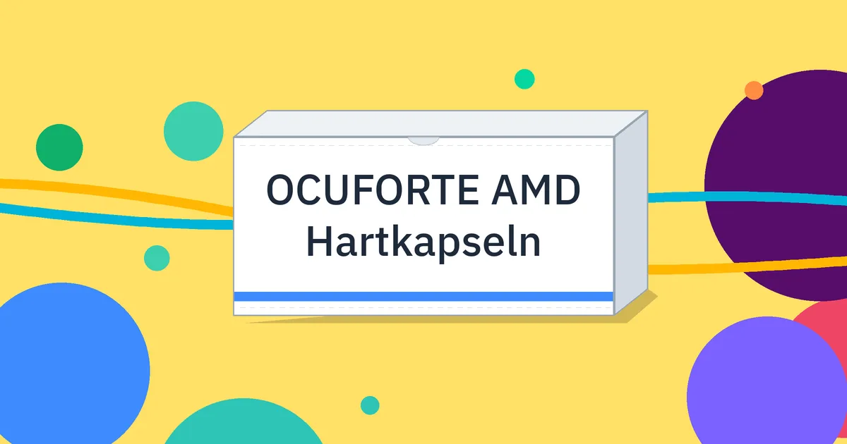 Symbolbild: Packung mit der Aufschrift OCUFORTE AMD Hartkapseln (PZN 16662393) – Verfügbarkeit und Bezug in Apotheken in Frankfurt am Main