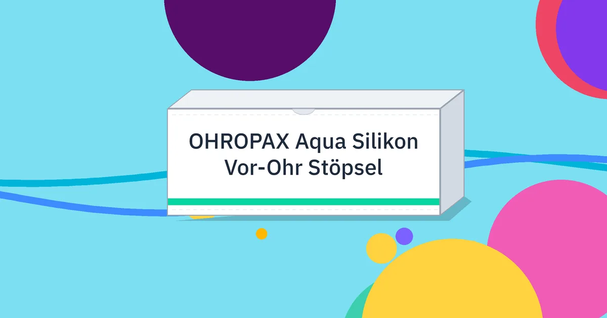 Symbolbild: Packung mit der Aufschrift OHROPAX Aqua Silikon Vor-Ohr Stöpsel (PZN 19412745) – Verfügbarkeit und Bezug in Apotheken in Frankfurt am Main