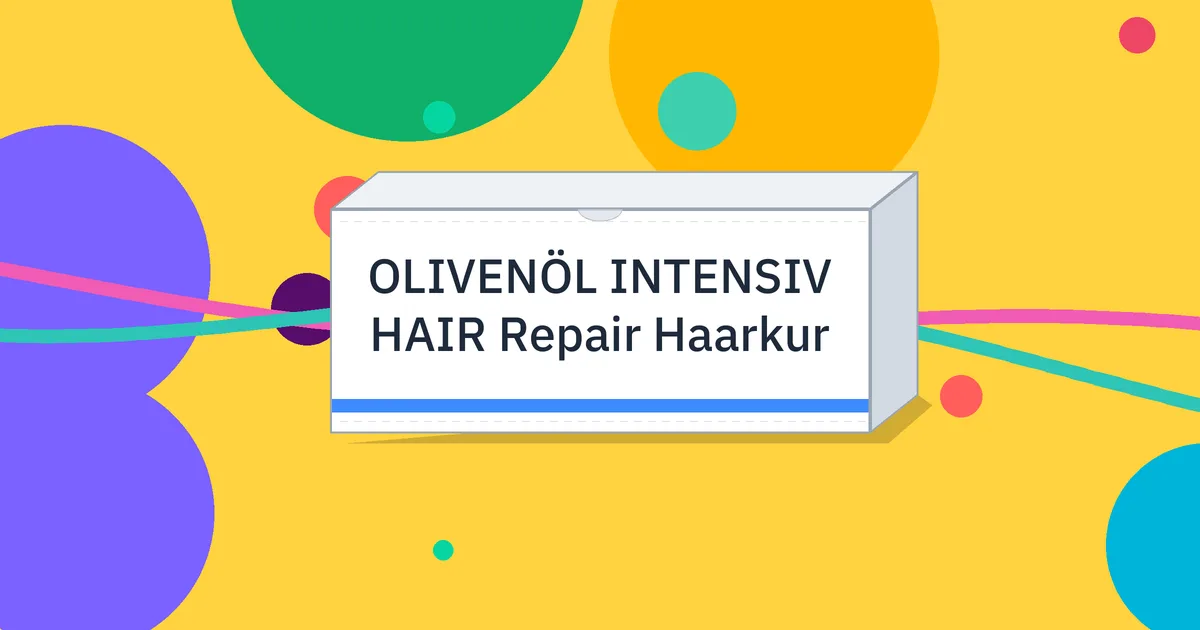 Symbolbild: Packung mit der Aufschrift OLIVENÖL INTENSIV HAIR Repair Haarkur (PZN 14290846) – Verfügbarkeit und Bezug in Apotheken in Frankfurt am Main