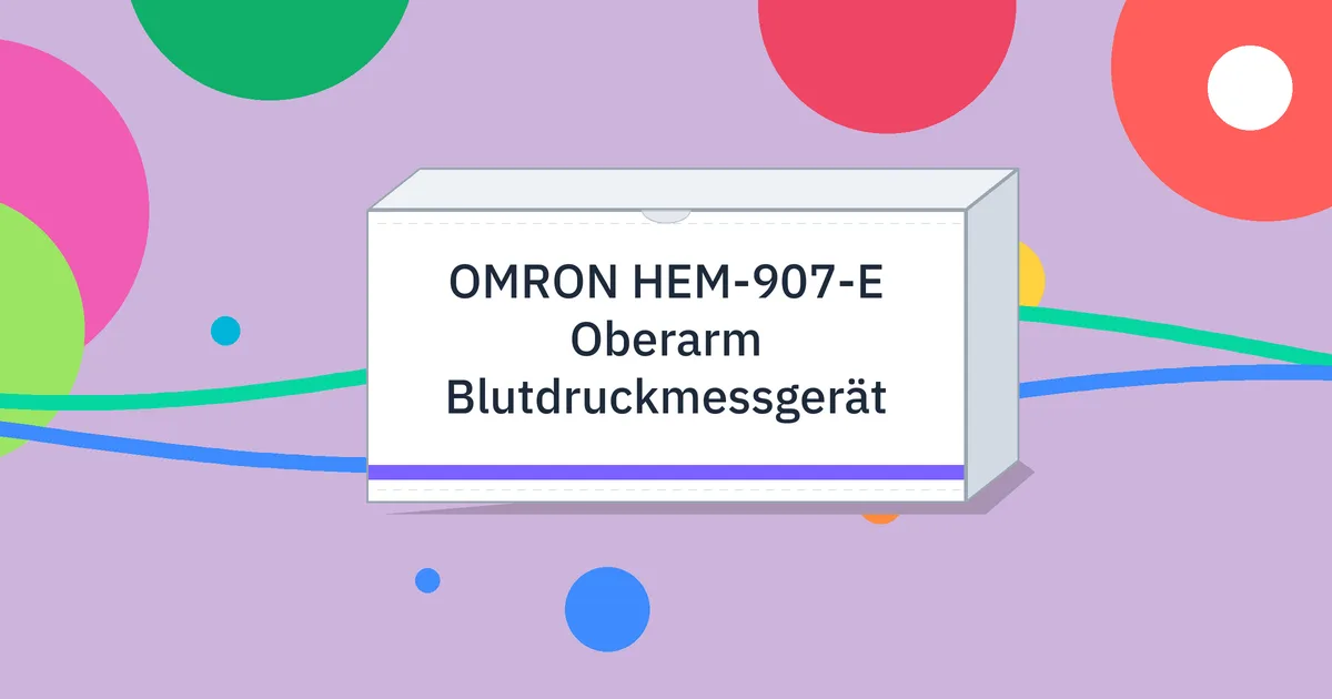Symbolbild: Packung mit der Aufschrift OMRON HEM-907-E Oberarm Blutdruckmessgerät (PZN 12642904) – Verfügbarkeit und Bezug in Apotheken in Frankfurt am Main