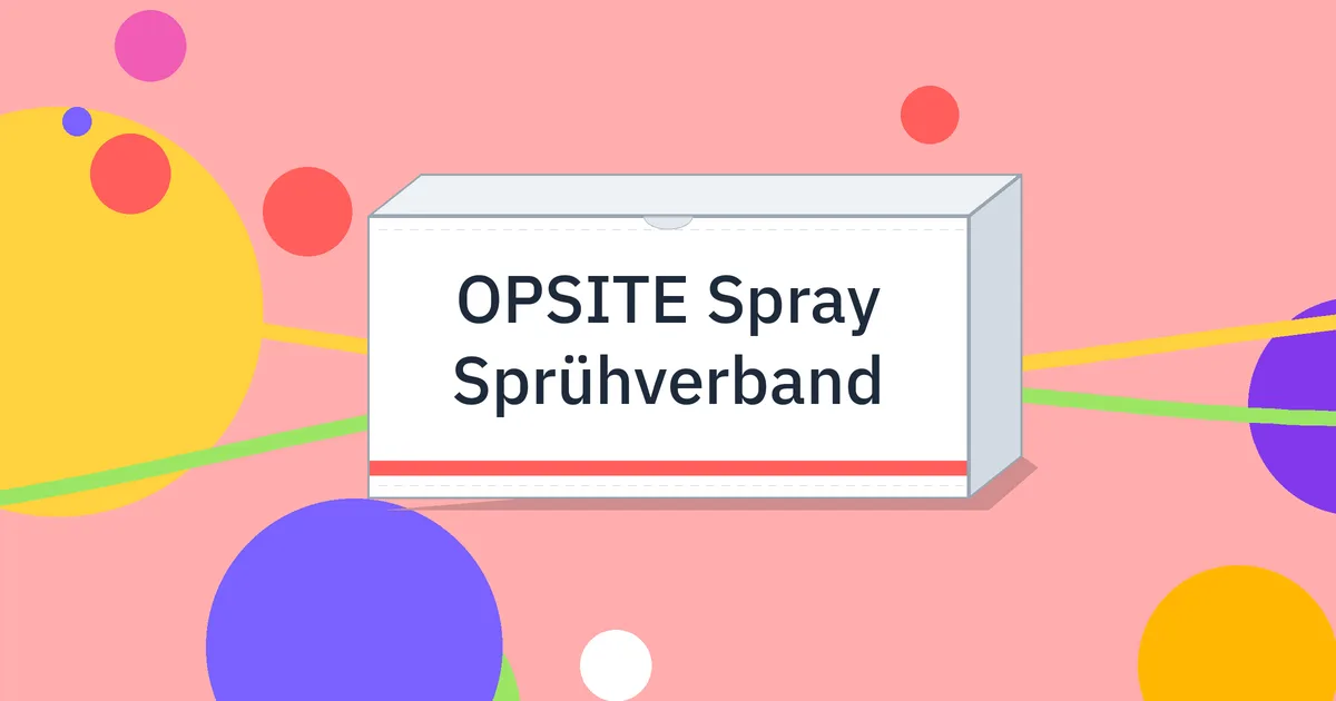 Symbolbild: Packung mit der Aufschrift OPSITE Spray Sprühverband (PZN 03004062) – Verfügbarkeit und Bezug in Apotheken in Frankfurt am Main