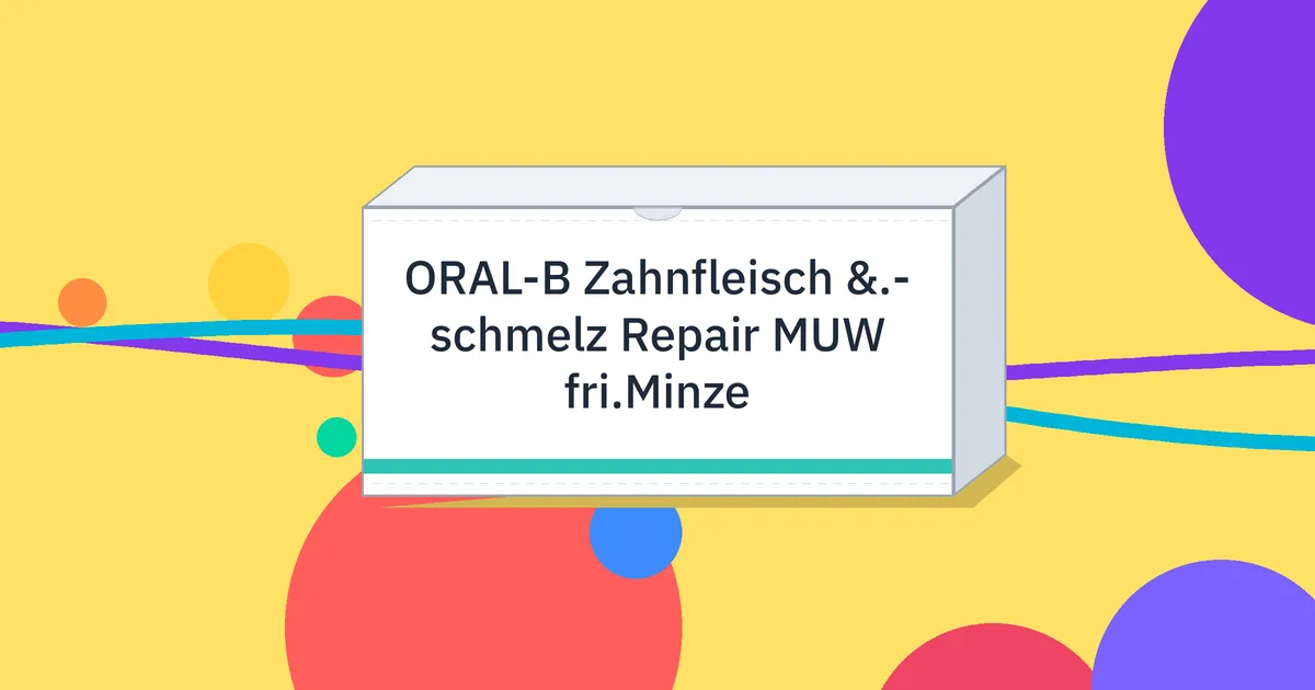 Symbolbild: Packung mit der Aufschrift ORAL-B Zahnfleisch &.-schmelz Repair MUW fri.Minze (PZN 19882072) – Verfügbarkeit und Bezug in Apotheken in Frankfurt am Main