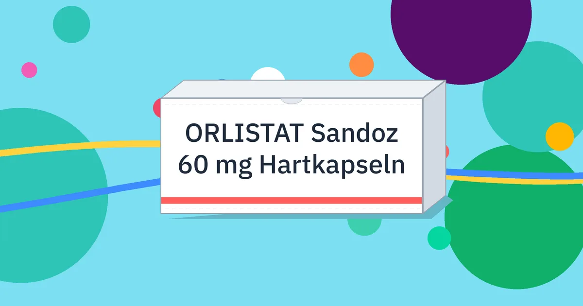 Symbolbild: Packung mit der Aufschrift ORLISTAT Sandoz 60 mg Hartkapseln (PZN 19913157) – Verfügbarkeit und Bezug in Apotheken in Frankfurt am Main
