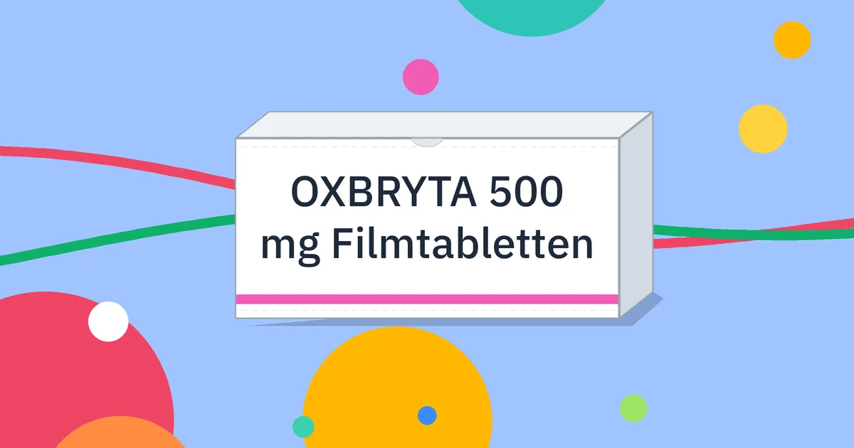 Symbolbild: Packung mit der Aufschrift OXBRYTA 500 mg Filmtabletten (PZN 17599432) – Verfügbarkeit und Bezug in Apotheken in Frankfurt am Main