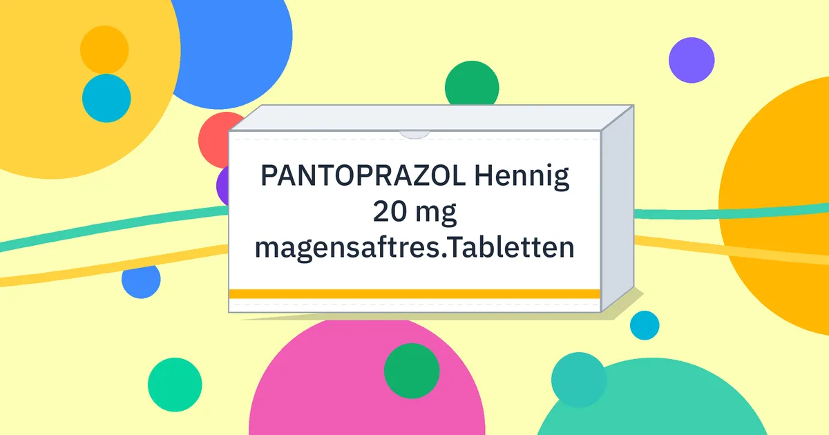 Symbolbild: Packung mit der Aufschrift PANTOPRAZOL Hennig 20 mg magensaftres.Tabletten (PZN 09154874) – Verfügbarkeit und Bezug in Apotheken in Frankfurt am Main