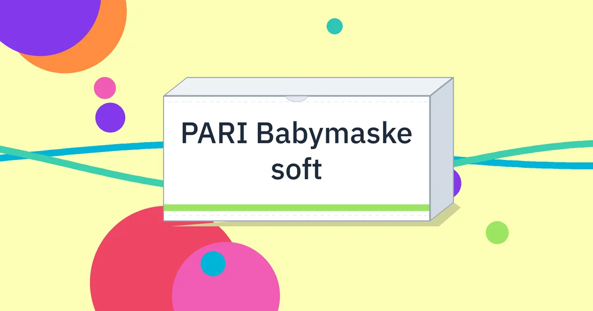Symbolbild: Packung mit der Aufschrift PARI Babymaske soft (PZN 16618400) – Verfügbarkeit und Bezug in Apotheken in Frankfurt am Main