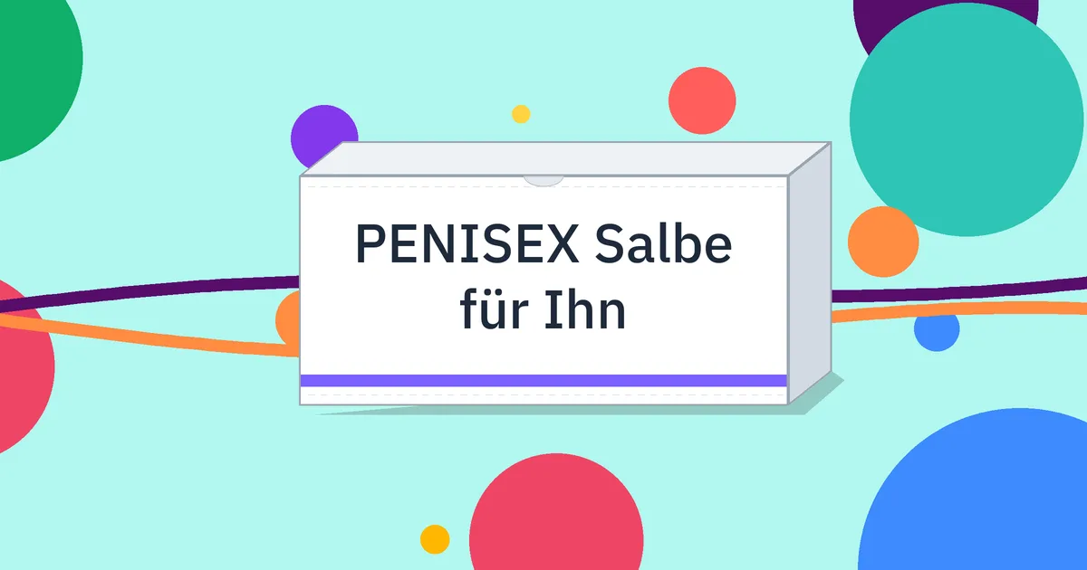 Symbolbild: Packung mit der Aufschrift PENISEX Salbe für Ihn (PZN 07226813) – Verfügbarkeit und Bezug in Apotheken in Frankfurt am Main