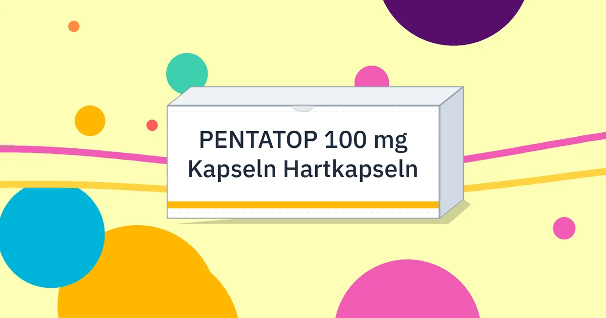 Symbolbild: Packung mit der Aufschrift PENTATOP 100 mg Kapseln Hartkapseln (PZN 12365681) – Verfügbarkeit und Bezug in Apotheken in Frankfurt am Main