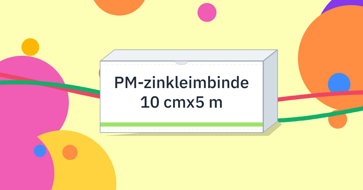 Symbolbild: Packung mit der Aufschrift PM-zinkleimbinde 10 cmx5 m (PZN 18844448) – Verfügbarkeit und Bezug in Apotheken in Frankfurt am Main