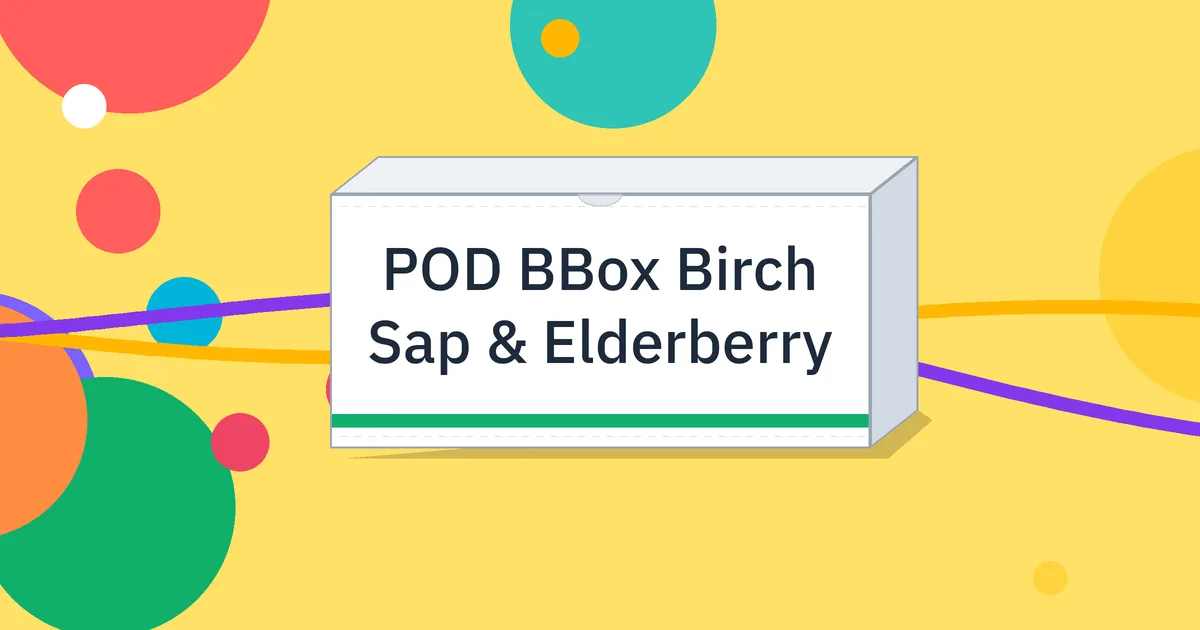 Symbolbild: Packung mit der Aufschrift POD BBox Birch Sap & Elderberry (PZN 18907887) – Verfügbarkeit und Bezug in Apotheken in Frankfurt am Main