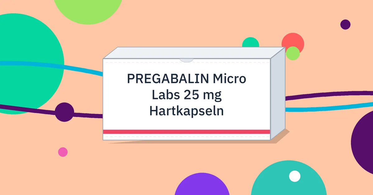 Symbolbild: Packung mit der Aufschrift PREGABALIN Micro Labs 25 mg Hartkapseln (PZN 18153690) – Verfügbarkeit und Bezug in Apotheken in Frankfurt am Main