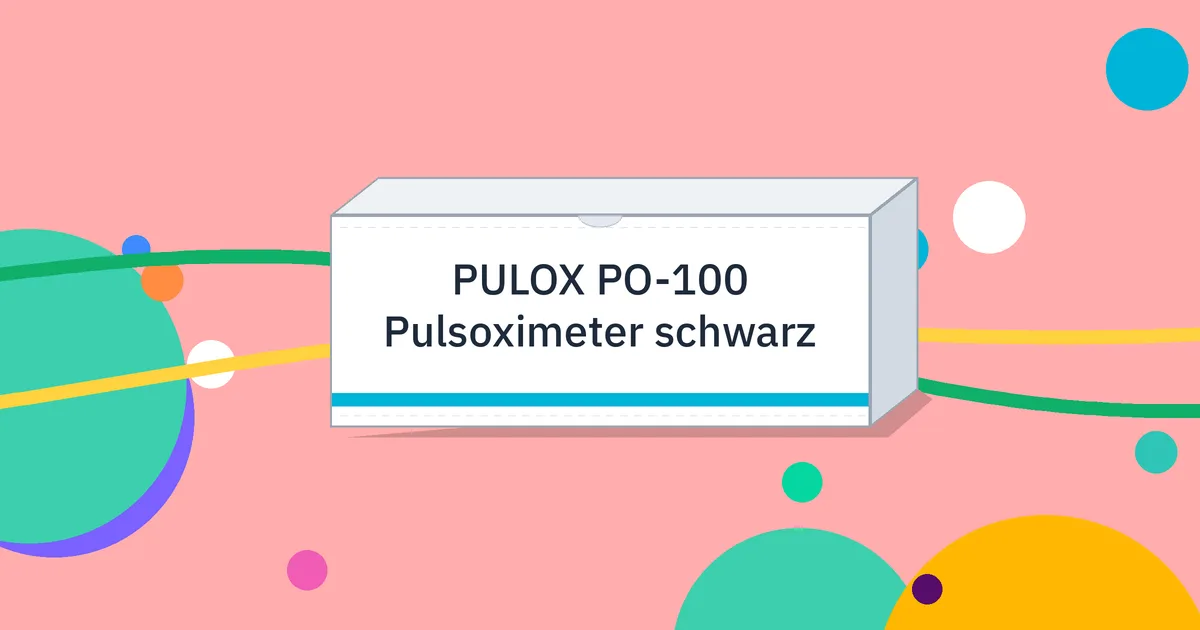 Symbolbild: Packung mit der Aufschrift PULOX PO-100 Pulsoximeter schwarz (PZN 10121408) – Verfügbarkeit und Bezug in Apotheken in Frankfurt am Main