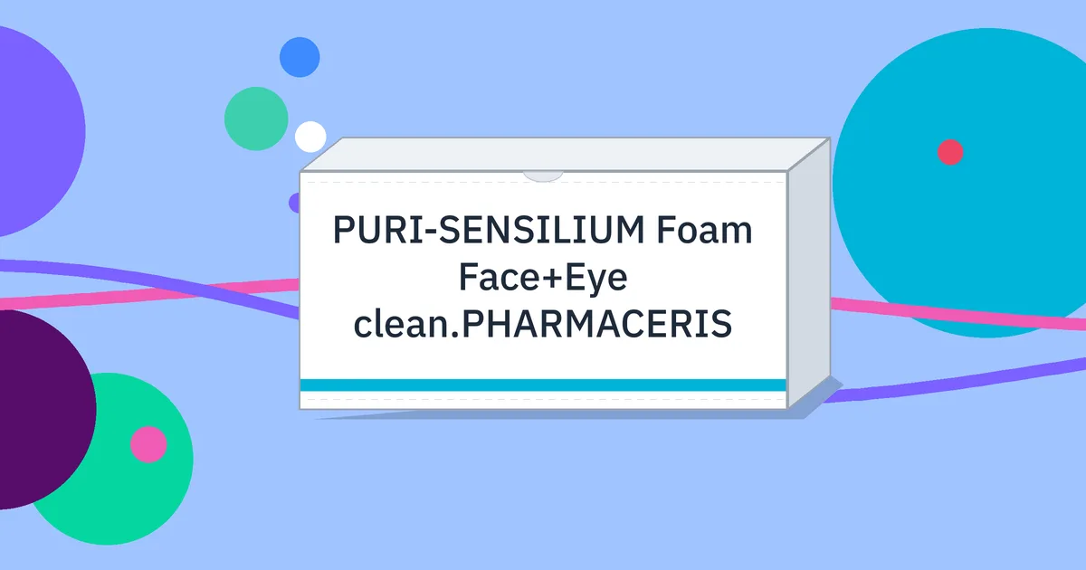 Symbolbild: Packung mit der Aufschrift PURI-SENSILIUM Foam Face+Eye clean.PHARMACERIS (PZN 16390664) – Verfügbarkeit und Bezug in Apotheken in Frankfurt am Main
