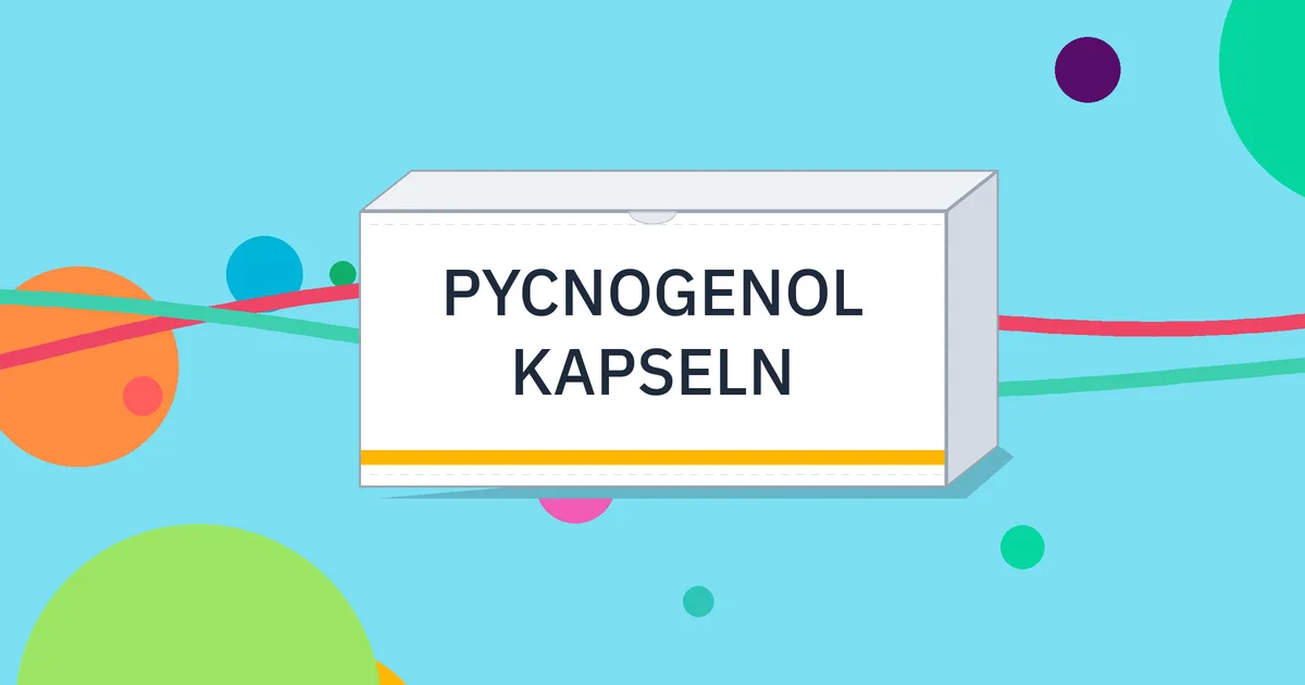 Symbolbild: Packung mit der Aufschrift PYCNOGENOL KAPSELN (PZN 17965664) – Verfügbarkeit und Bezug in Apotheken in Frankfurt am Main