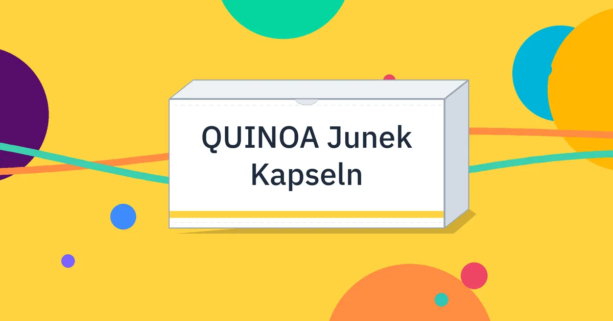 Symbolbild: Packung mit der Aufschrift QUINOA Junek Kapseln (PZN 01002745) – Verfügbarkeit und Bezug in Apotheken in Frankfurt am Main