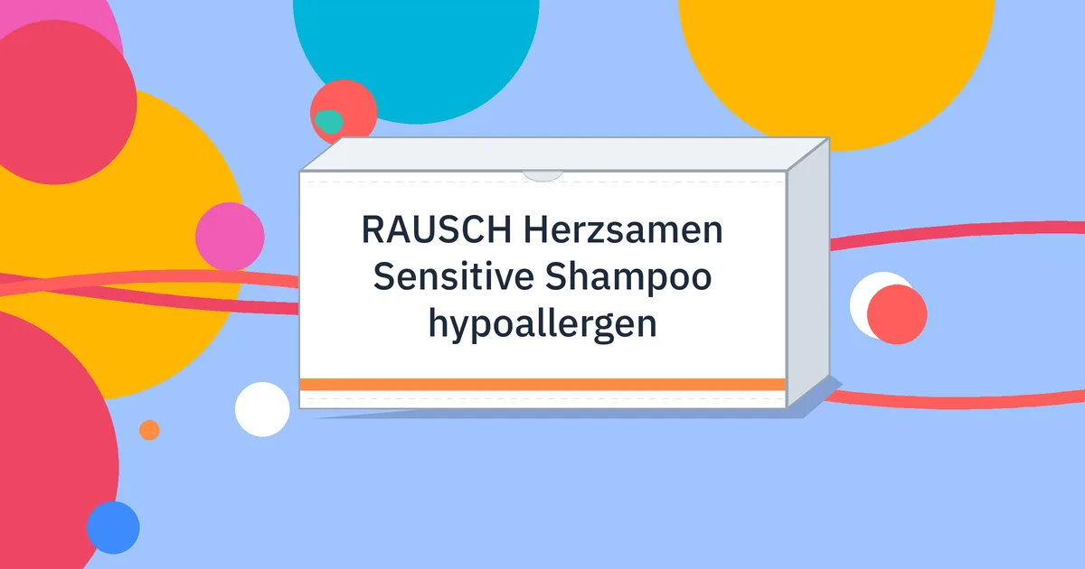 Symbolbild: Packung mit der Aufschrift RAUSCH Herzsamen Sensitive Shampoo hypoallergen (PZN 11071345) – Verfügbarkeit und Bezug in Apotheken in Frankfurt am Main