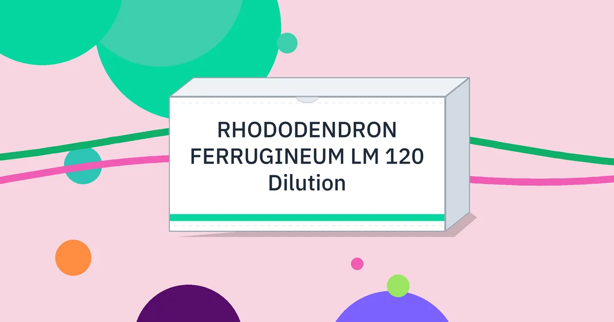Symbolbild: Packung mit der Aufschrift RHODODENDRON FERRUGINEUM LM 120 Dilution (PZN 13051625) – Verfügbarkeit und Bezug in Apotheken in Frankfurt am Main