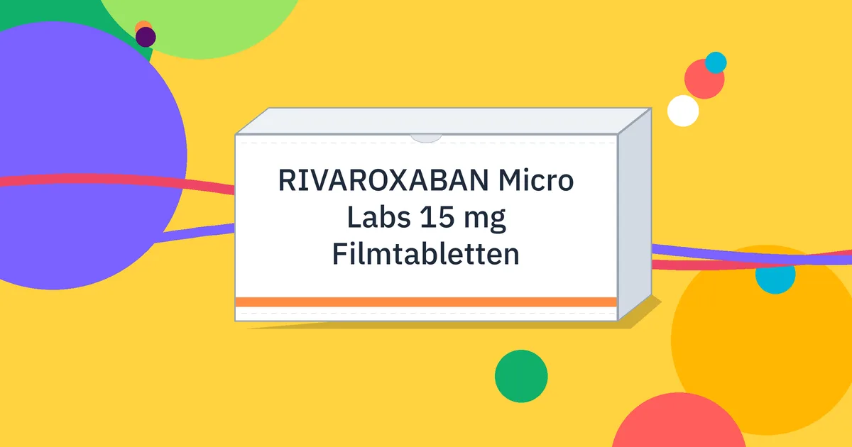 Symbolbild: Packung mit der Aufschrift RIVAROXABAN Micro Labs 15 mg Filmtabletten (PZN 20165275) – Verfügbarkeit und Bezug in Apotheken in Frankfurt am Main