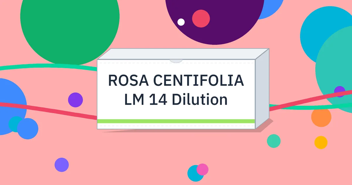 Symbolbild: Packung mit der Aufschrift ROSA CENTIFOLIA LM 14 Dilution (PZN 13055818) – Verfügbarkeit und Bezug in Apotheken in Frankfurt am Main
