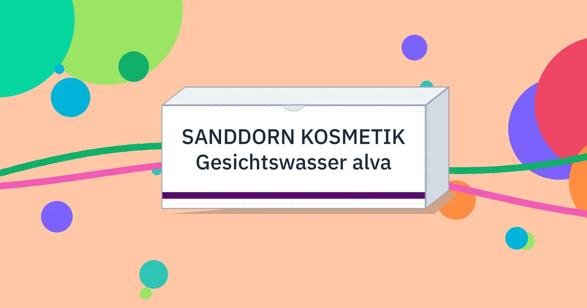 Symbolbild: Packung mit der Aufschrift SANDDORN KOSMETIK Gesichtswasser alva (PZN 01528252) – Verfügbarkeit und Bezug in Apotheken in Frankfurt am Main