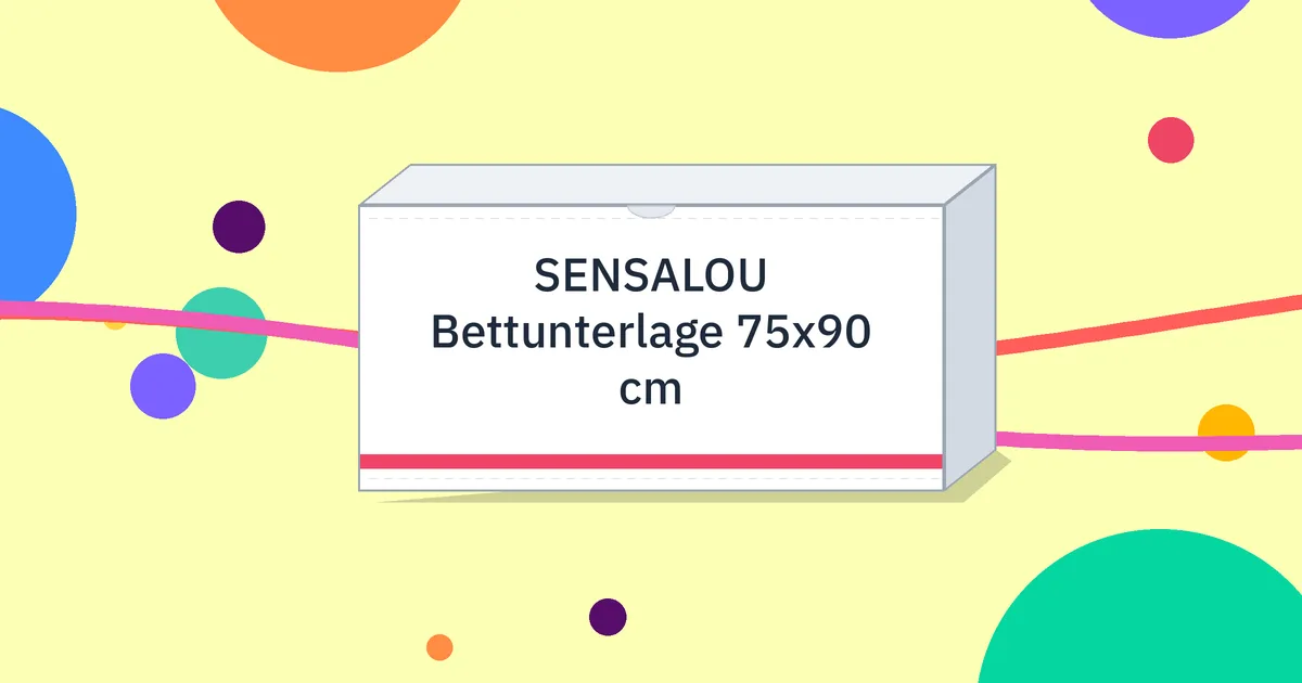 Symbolbild: Packung mit der Aufschrift SENSALOU Bettunterlage 75x90 cm (PZN 16872096) – Verfügbarkeit und Bezug in Apotheken in Frankfurt am Main