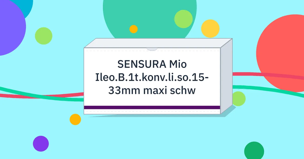 Symbolbild: Packung mit der Aufschrift SENSURA Mio Ileo.B.1t.konv.li.so.15-33mm maxi schw (PZN 19273367) – Verfügbarkeit und Bezug in Apotheken in Frankfurt am Main