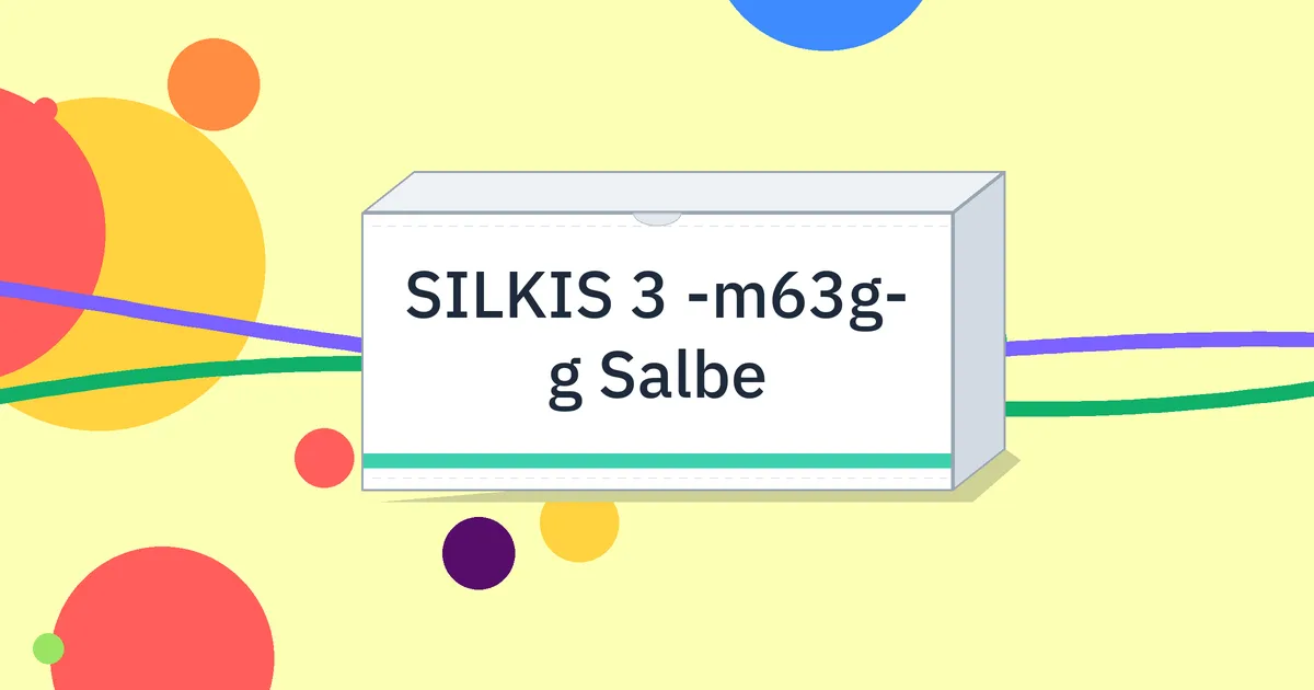Symbolbild: Packung mit der Aufschrift SILKIS 3 -m63g-g Salbe (PZN 06617078) – Verfügbarkeit und Bezug in Apotheken in Frankfurt am Main