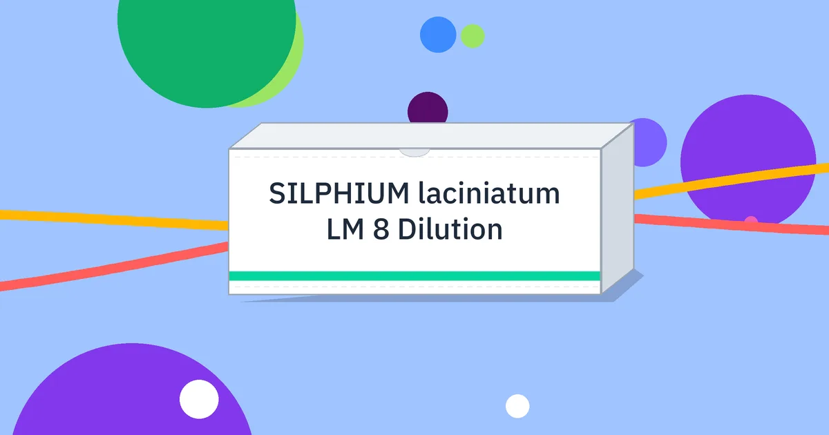 Symbolbild: Packung mit der Aufschrift SILPHIUM laciniatum LM 8 Dilution (PZN 13678962) – Verfügbarkeit und Bezug in Apotheken in Frankfurt am Main