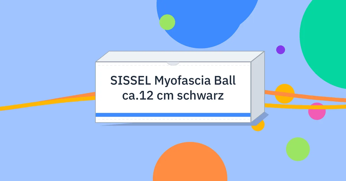 Symbolbild: Packung mit der Aufschrift SISSEL Myofascia Ball ca.12 cm schwarz (PZN 13929921) – Verfügbarkeit und Bezug in Apotheken in Frankfurt am Main