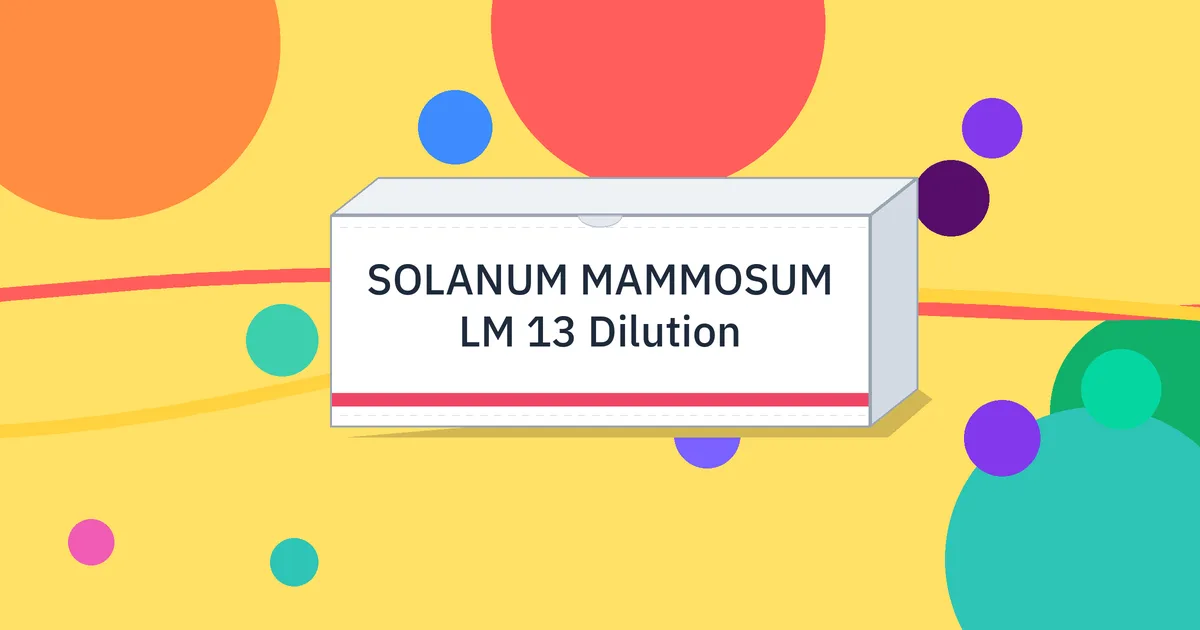 Symbolbild: Packung mit der Aufschrift SOLANUM MAMMOSUM LM 13 Dilution (PZN 13192395) – Verfügbarkeit und Bezug in Apotheken in Frankfurt am Main