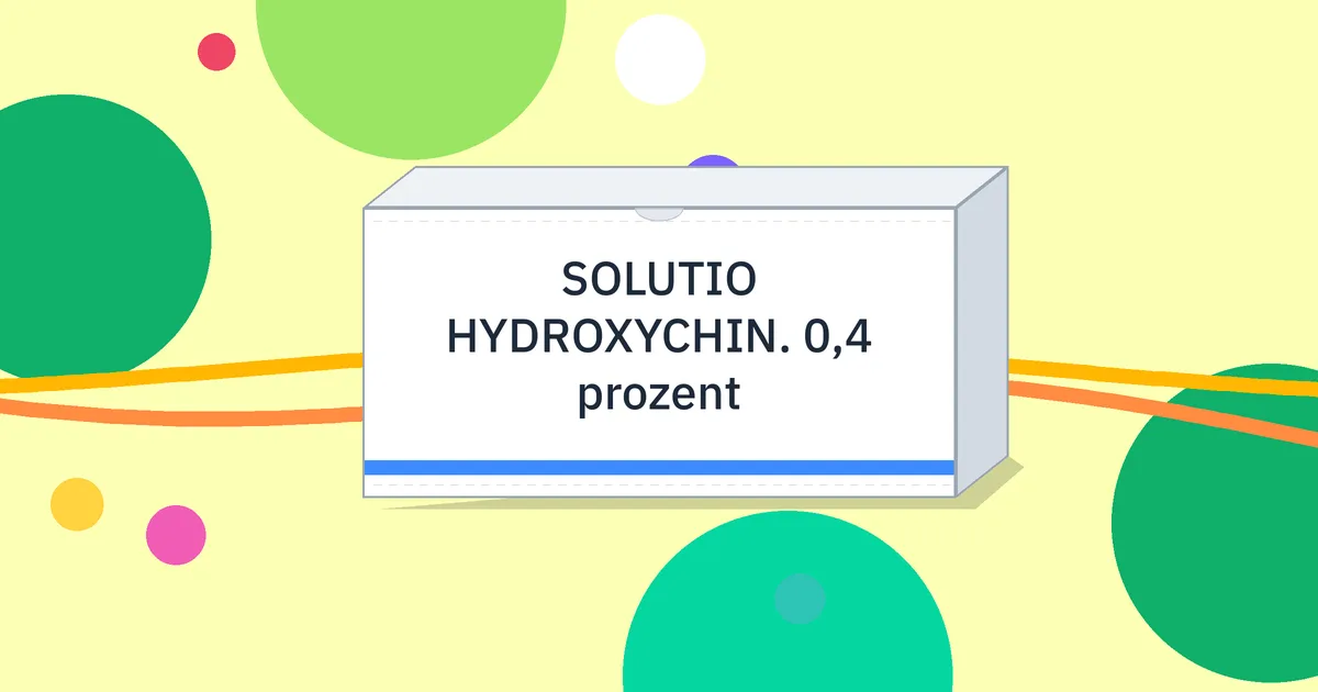 Symbolbild: Packung mit der Aufschrift SOLUTIO HYDROXYCHIN. 0,4 prozent (PZN 00657289) – Verfügbarkeit und Bezug in Apotheken in Frankfurt am Main
